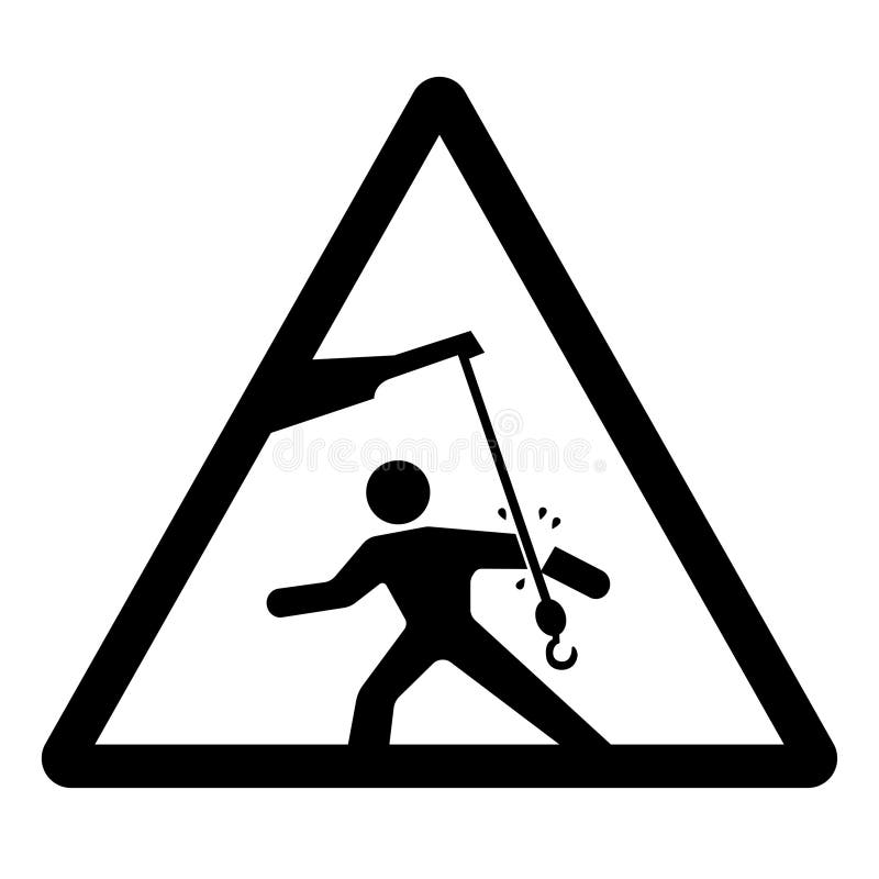 Warning Swinging Objects Symbol Sign, Vector Illustration, Isolate on ...