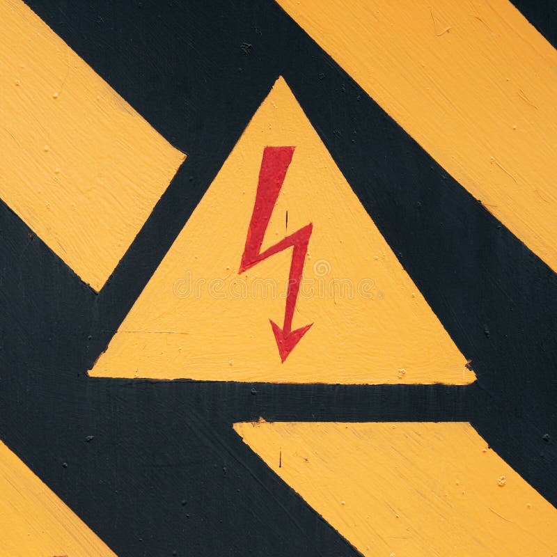 Warning Symbol on Doors of the Transformer Stock Image - Image of sign ...