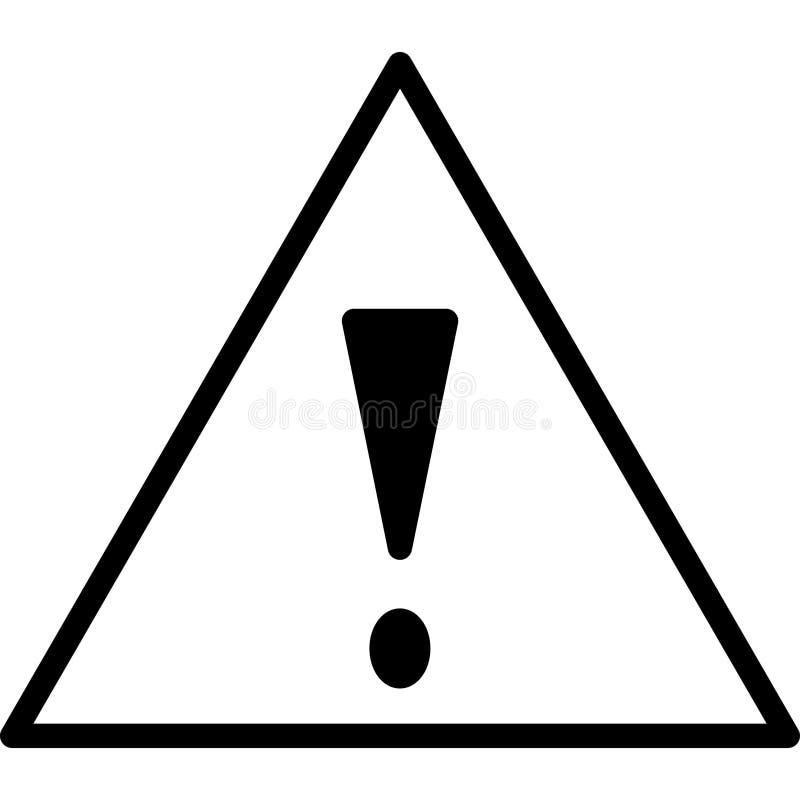 Warning Symbol Icon in Minimalist Style Stock Vector - Illustration of ...