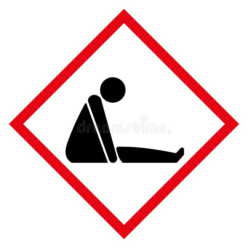 Warning Symbol for Suffocation Illustration. Stock Illustration ...