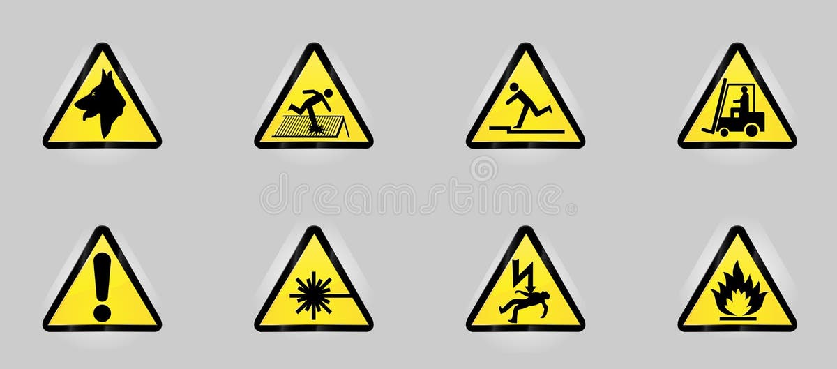 Electric Shock Triangle Symbols Stock Illustrations – 45 Electric Shock ...