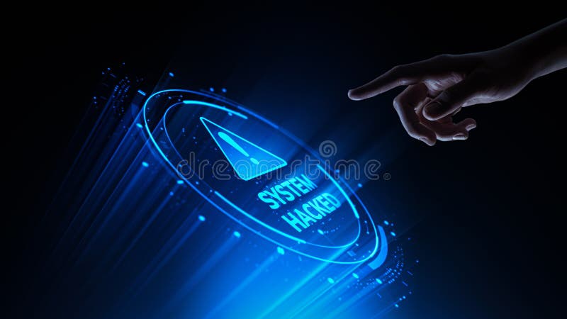 System Hacked Warning stock photo. Image of attack, cybersecurity ...