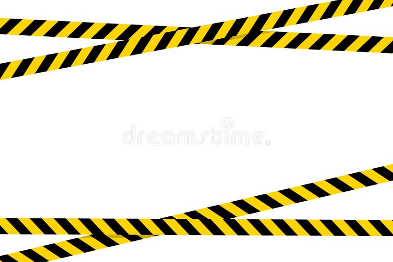 Warning Tape Background Flat Style Stock Illustration - Illustration of ...