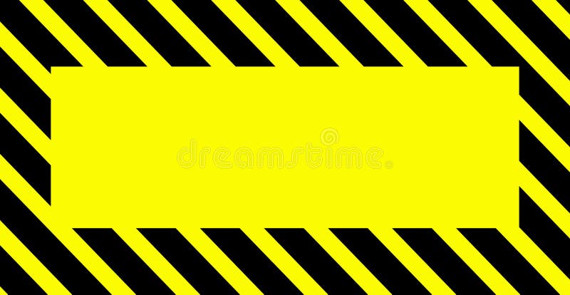 Warning Template with Copy Space Balck and Yellow Stock Illustration ...