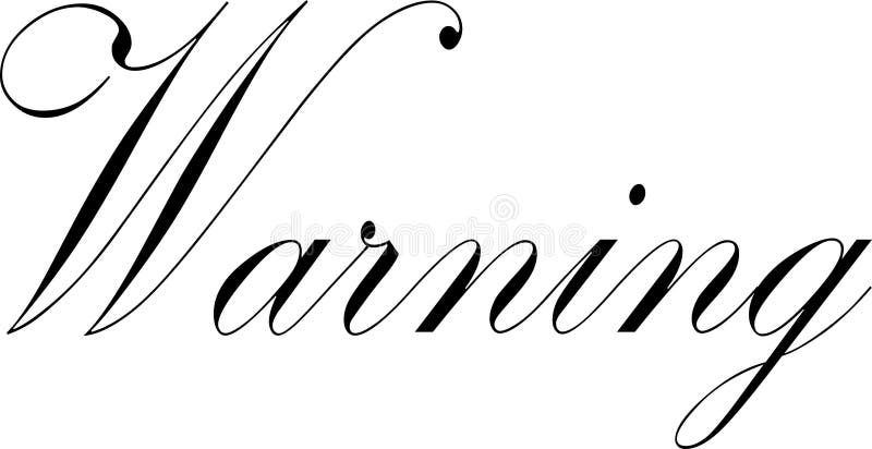 Warning Text Sign Illustration Stock Vector - Illustration of object ...