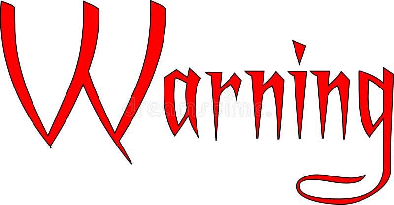 Warning Text Sign Illustration Stock Vector - Illustration of equipment ...