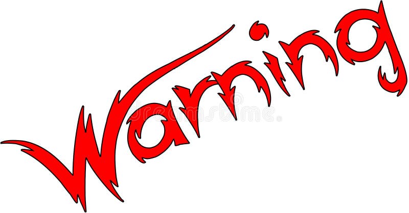 Warning Text Sign Illustration Stock Vector - Illustration of pictogram ...