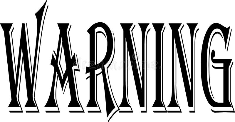 Warning Text Sign Illustration Stock Vector - Illustration of pictogram ...