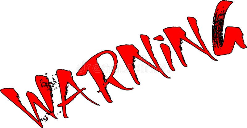 Warning Text Sign Illustration Stock Vector - Illustration of mark ...