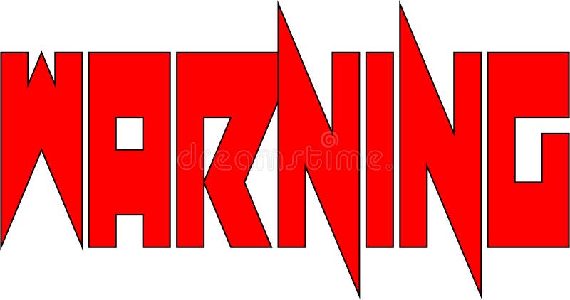 Warning Text Sign Illustration Stock Vector - Illustration of ...