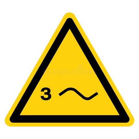 Warning Three Phase Power Symbol Sign, Vector Illustration, Isolate on ...