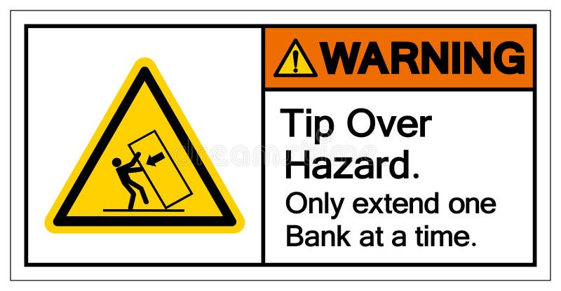 Warning Tip Over Hazard Symbol Sign, Vector Illustration, Isolate on ...