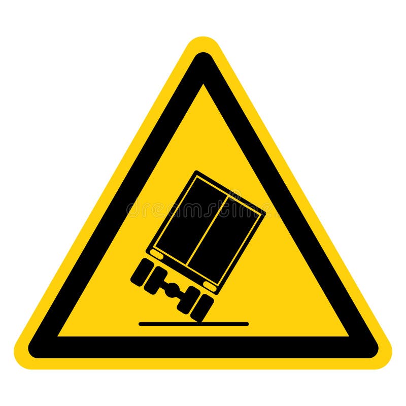 Warning Tip Over Hazard Symbol Sign, Vector Illustration, Isolate on ...
