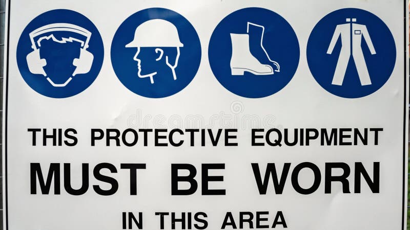 Warning To Workers on Construction Site Stock Photo - Image of ...