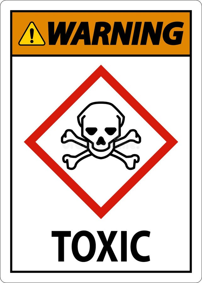 Warning Toxic GHS Sign on White Background Stock Vector - Illustration ...