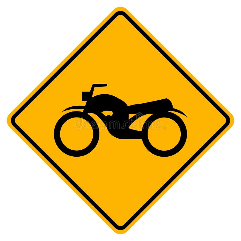Warning Traffic Road Sign Keep the Motorcycle Ride, Vector Illustration ...