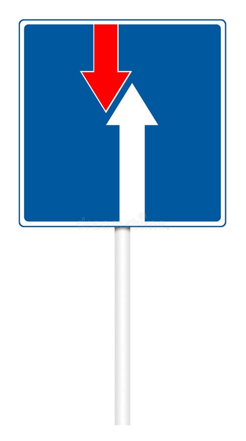 Warning Traffic Sign - the Advantage of the Movement Stock Image ...