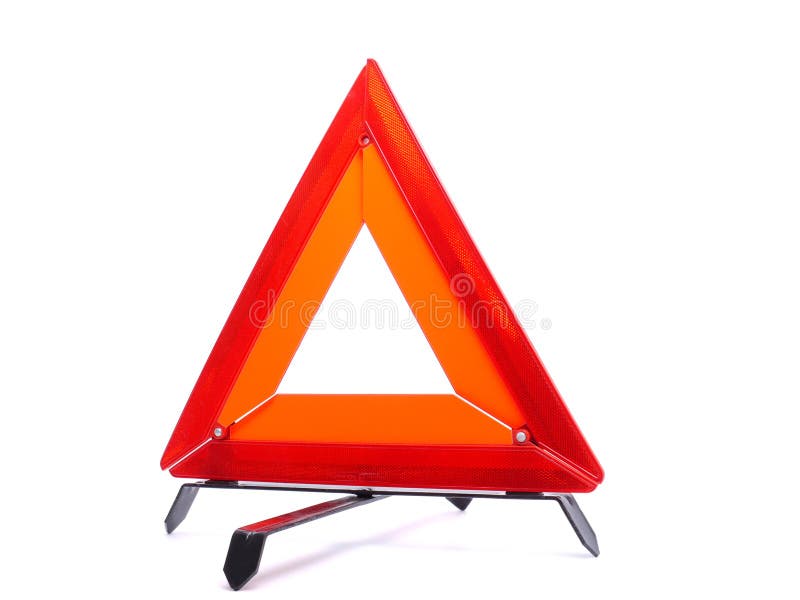 Red Triangle stock photo. Image of close, isolated, symbol - 7886522