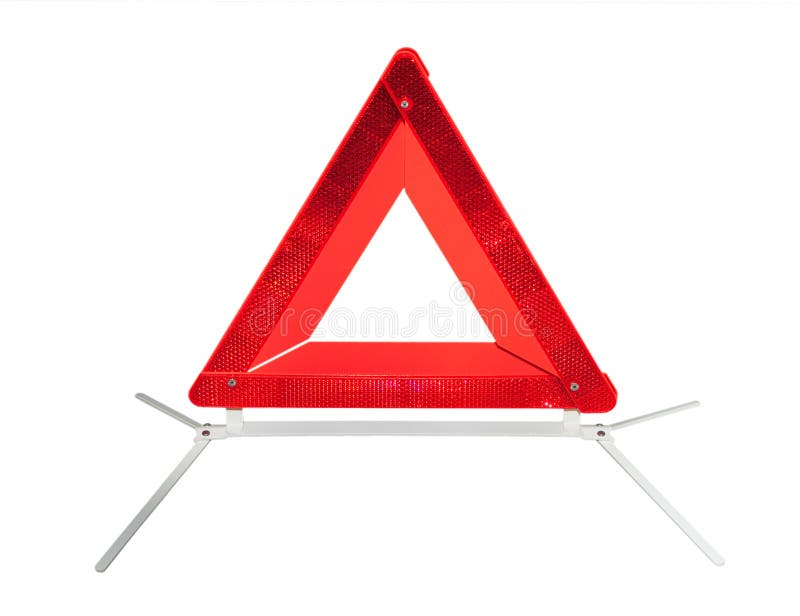 Warning Accident Traffic Sing (red Triangle) Stock Photo - Image of ...