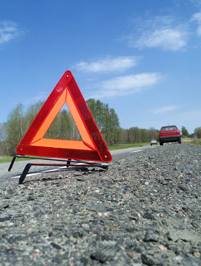 Warning Triangle stock image. Image of shoulder, breakdown - 27177531