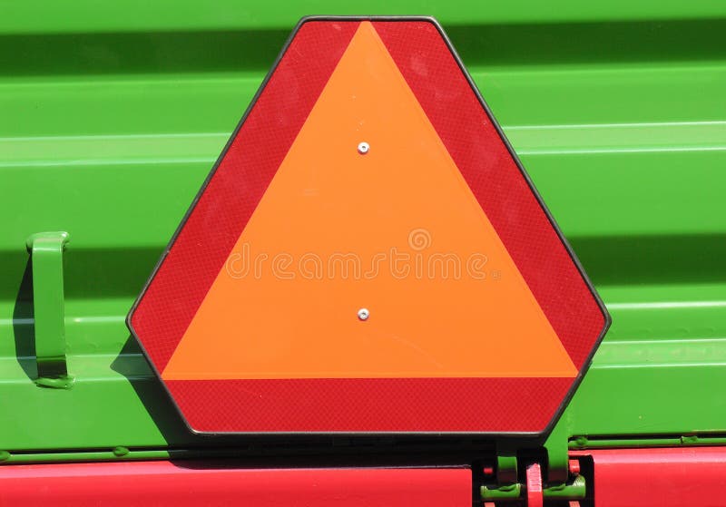 Warning triangle stock image. Image of reflective, broken - 285109