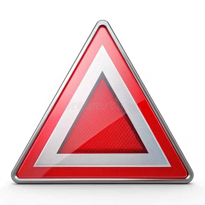 Warning Triangle Hazard Sign Isolated Stock Illustration - Illustration ...