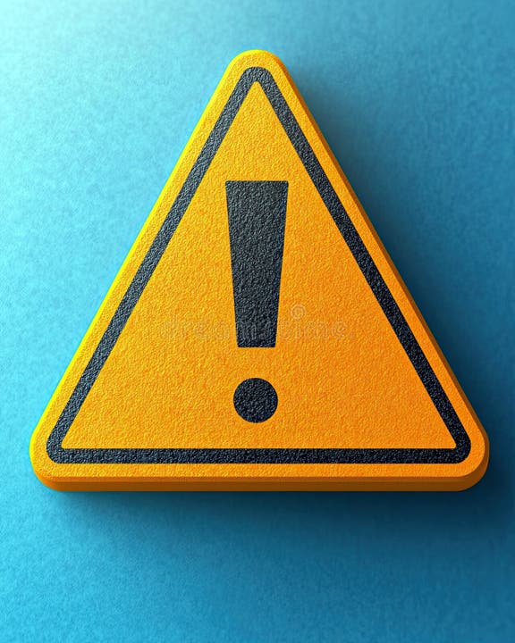 Warning Triangle Icon Highlighting Caution and Alertness in a Visually ...