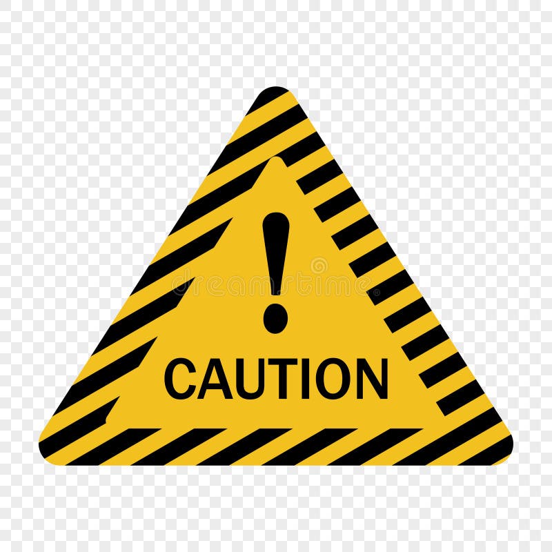 Warning Triangle Icon. Yellow and Black Hazard Warning Symbol Stock ...