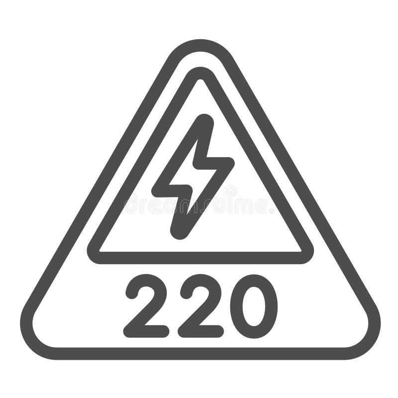 Caution Volts Symbol Sign on White Background Stock Vector ...