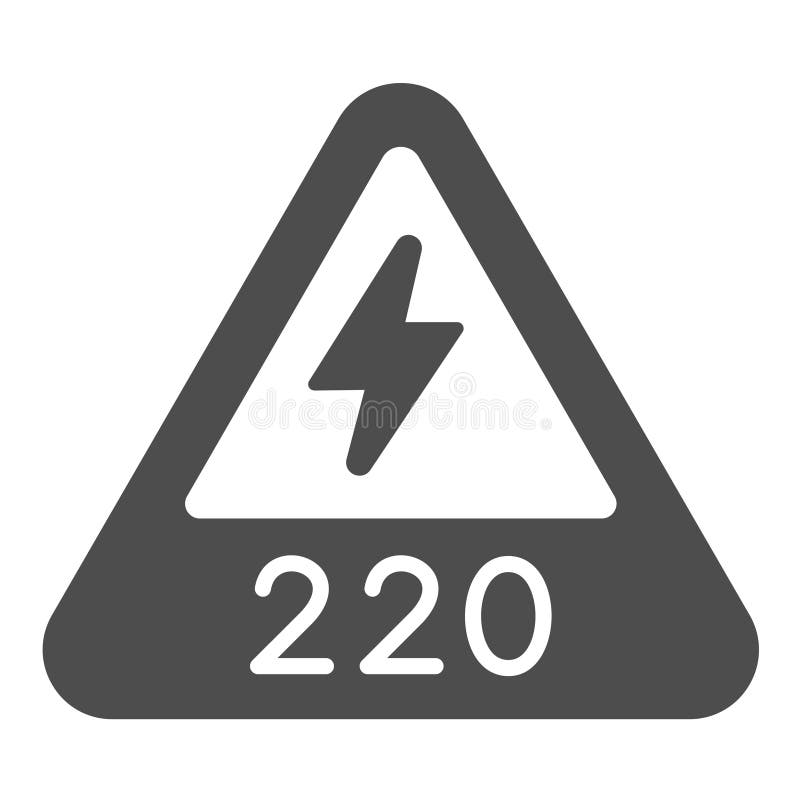 Caution Volts Symbol Sign on White Background Stock Vector ...