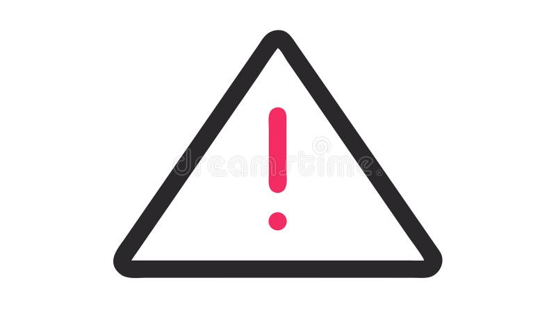 Warning Triangle Outline Vector Icon for Caution Alert Risk, Vector ...