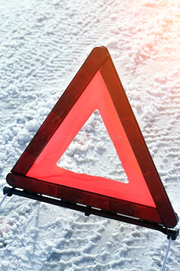 Triangle Road Sign with Schematic Walking Man Stock Photo - Image of ...