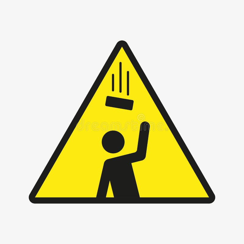 Warning Triangle Sign. Falling Objects Vector Icon Stock Vector ...