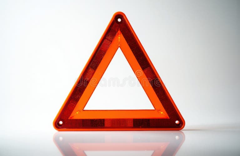 Reflective Safety Triangle Warning Sign Stock Illustrations – 527 ...