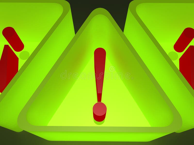 Warning triangle signs stock illustration. Illustration of attention ...