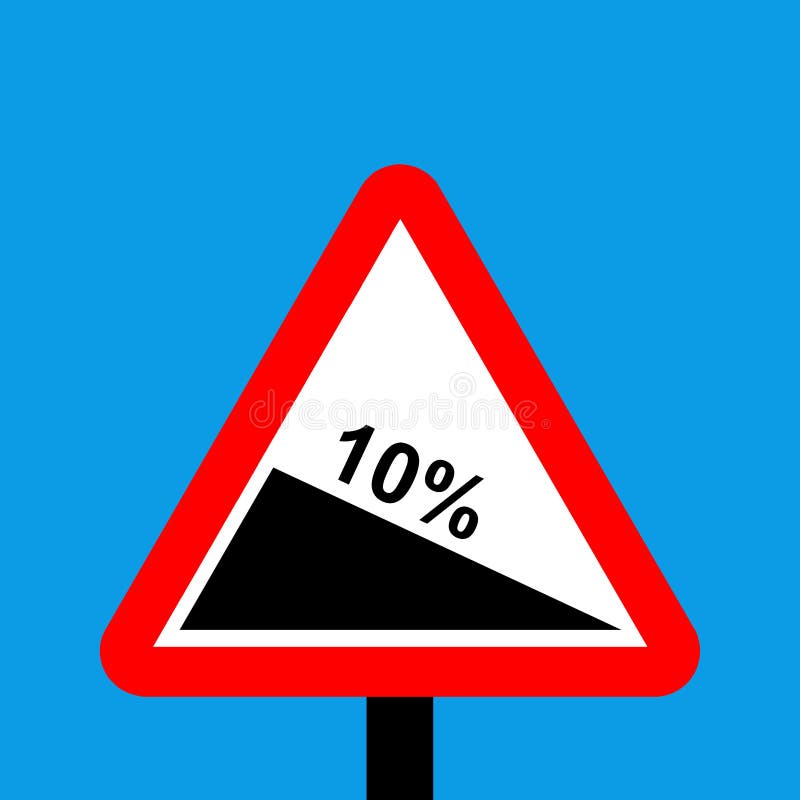 Steep Slope Road Traffic Sign Stock Illustrations – 147 Steep Slope ...