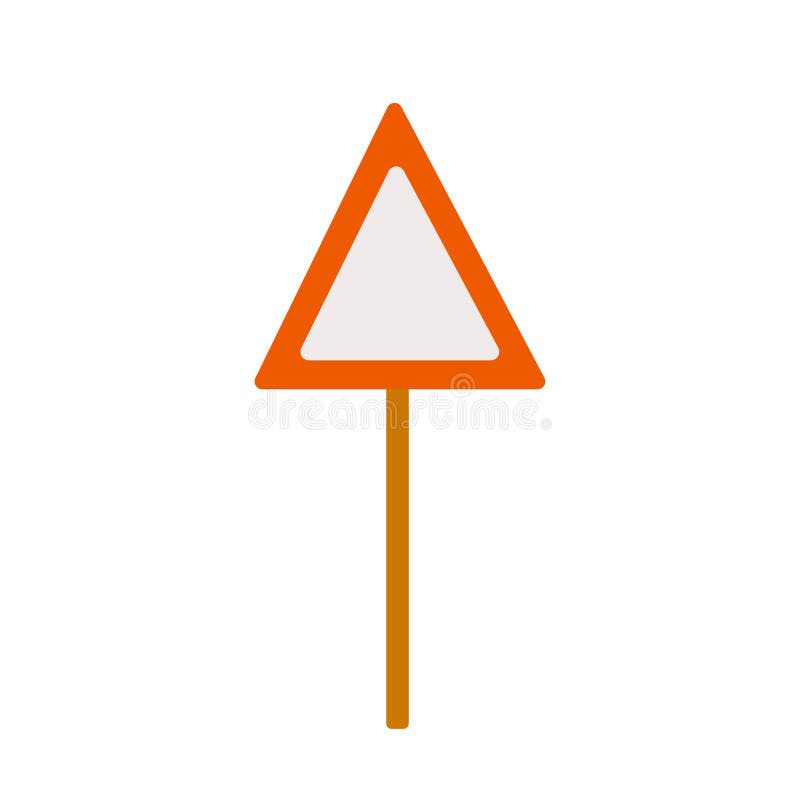 Warning Triangular Road Sign with. Design Element of a Modern City and ...