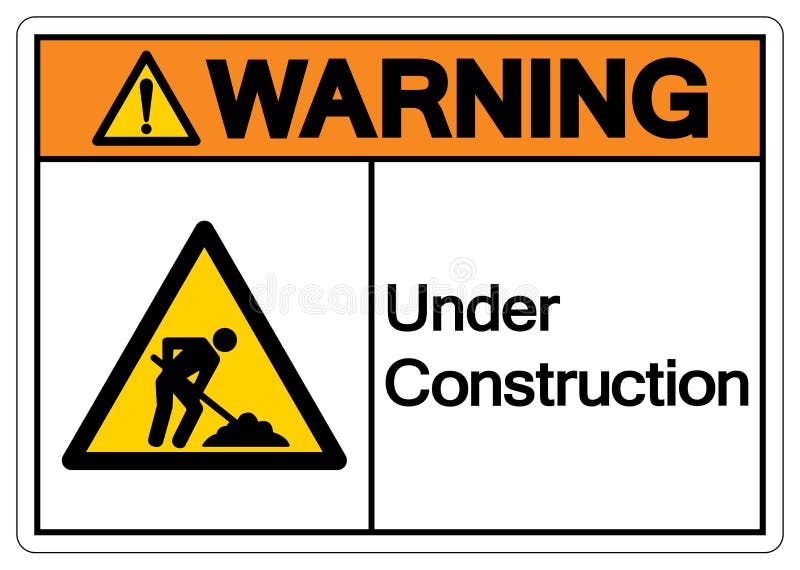 Warning Under Construction Symbol Sign,Vector Illustration, Isolate on ...