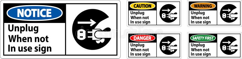 Caution Unplug Stock Illustrations – 147 Caution Unplug Stock ...