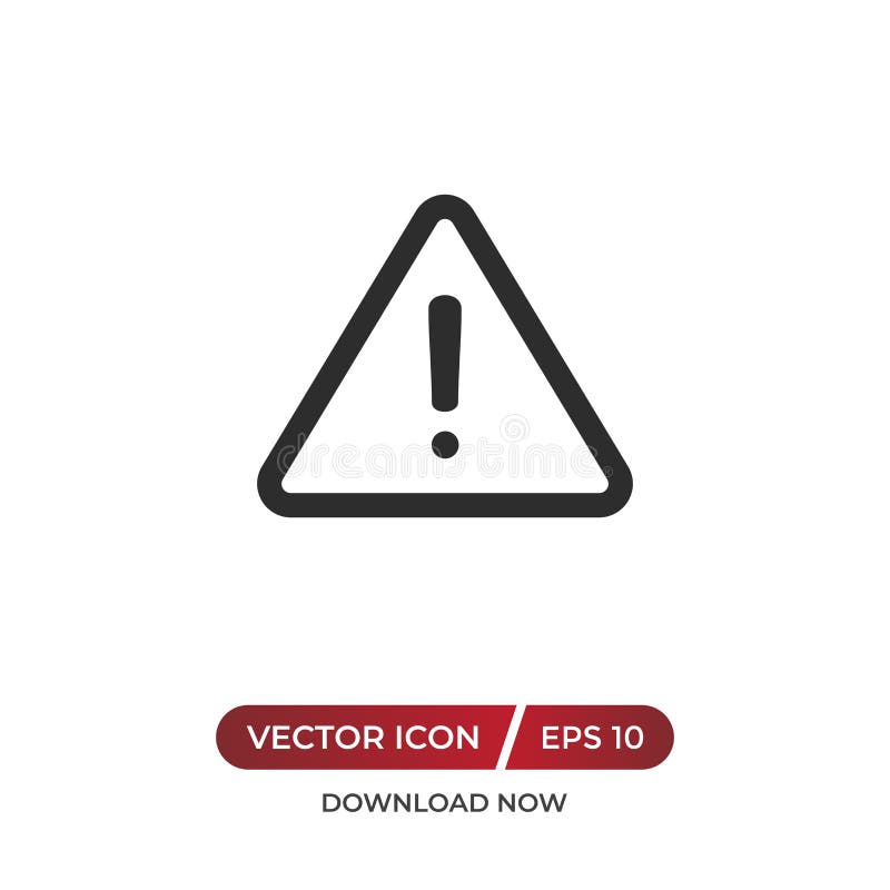 Warning Vector Icon in Modern Design Style for Web Site and Mobile App ...