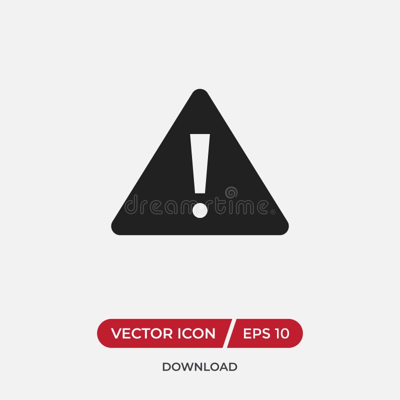 Warning Vector Icon, Attention Symbol in Modern Design Style for Web ...