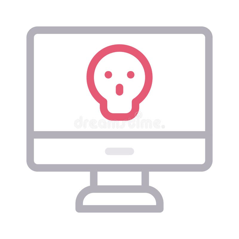 Warning Thin Color Line Vector Icon Stock Vector - Illustration of ...