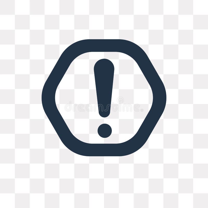 Warning Vector Icon Isolated on Transparent Background, Warning Stock ...