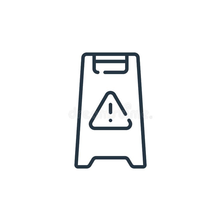 Warning Vector Icon Isolated on White Background. Outline, Thin Line ...