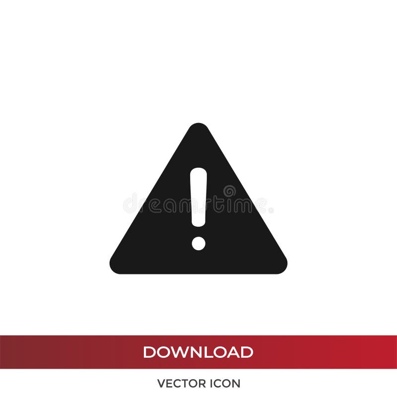 Warning Vector Icon in Modern Design Style for Web Site and Mobile App ...