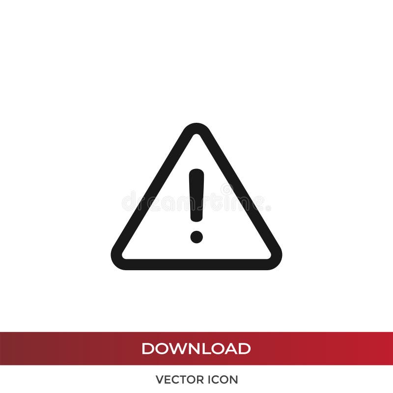 Warning Vector Icon in Modern Design Style for Web Site and Mobile App ...