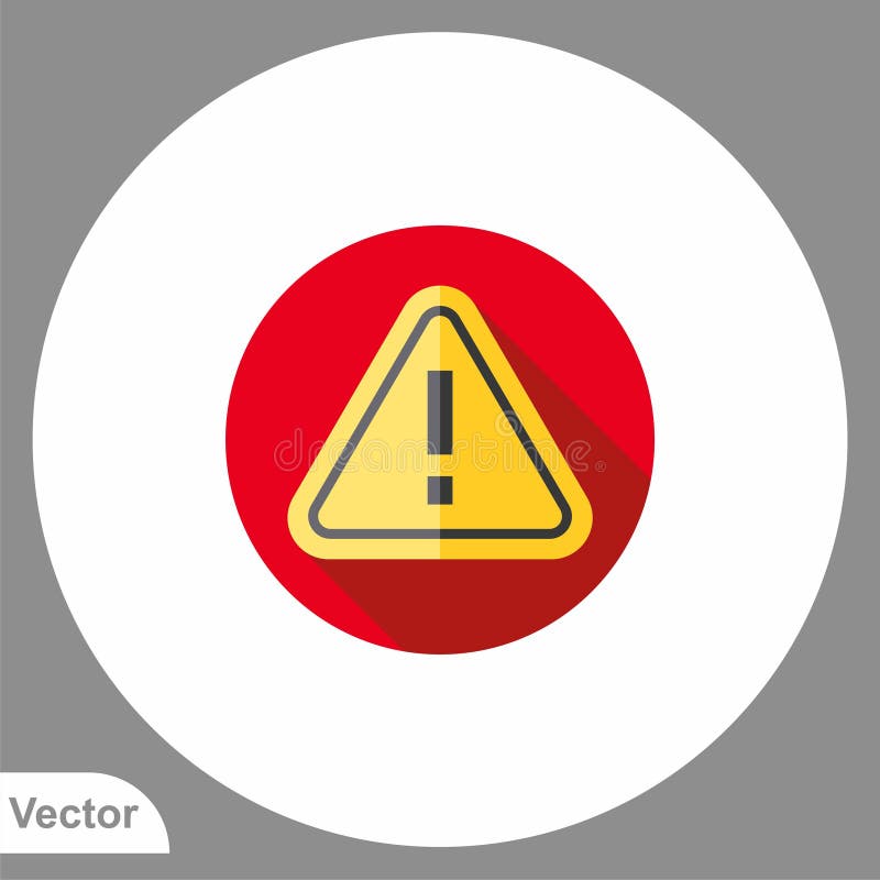 Warning Vector Icon Sign Symbol Stock Vector - Illustration of caution ...