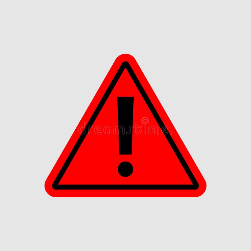 Warning - Vector Icon. Warning Red Sign Stock Vector - Illustration of ... Warning - Vector Icon. Warning Red Sign Stock Vector - Illustration of ...