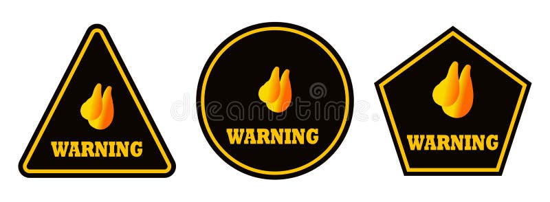 Warning Vector Logo, Sign, Symbol or Icon Illustration Stock Vector ...