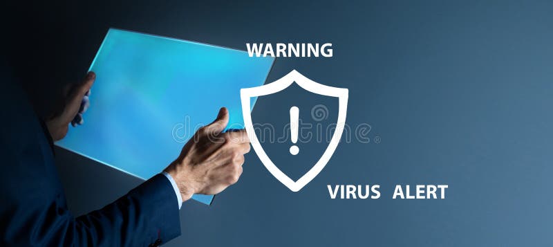 Warning Virus Alert 3D Illustration Stock Image - Image of antivirus ...